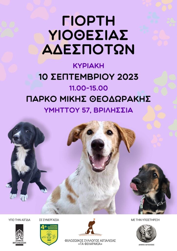 Δήμος Βριλησσίων: Γιορτή υιοθεσίας αδέσποτων ζώων συντροφιάς. | Βόρεια ...